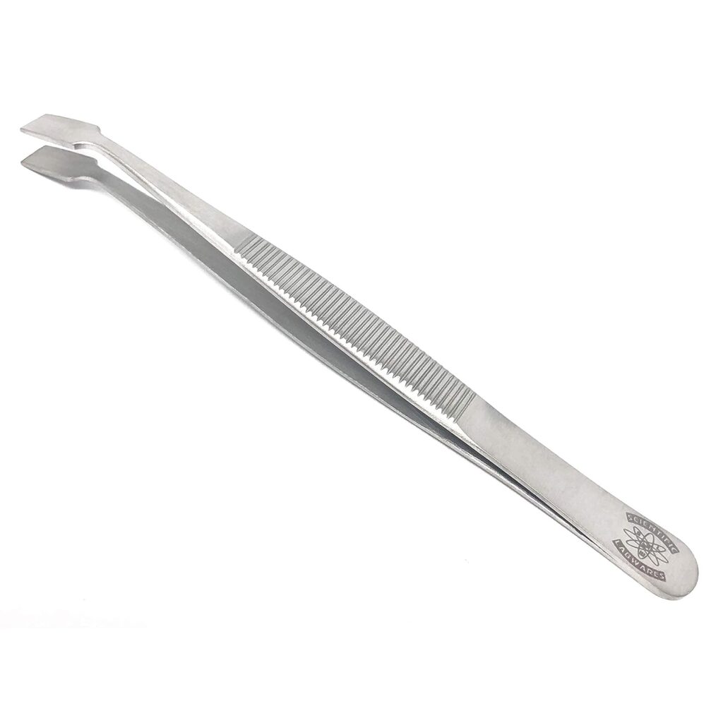Stainless Steel Forceps with Offset Flat-Tips – Perfect for handling of ...